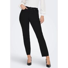 Only Straight-Jeans »ONLEMILY HW STR CRP ANK RAW MAE034« Black Denim 27 - Länge 34 Länge 34 27 Straight-Fit Jeans mit High Waist für eine schlanke...