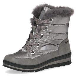 Caprice Winterboots mit wasserabweisender TEX-Membran taupe-metallic 37,5 37,5 Veganer Winterboots mit Schnürung und Reißverschluss