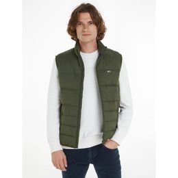 Tommy Jeans Steppweste »TJM LIGHT DOWN VEST«, mit Logostickerei Fatigue Green L L Weste von Tommy Jeans