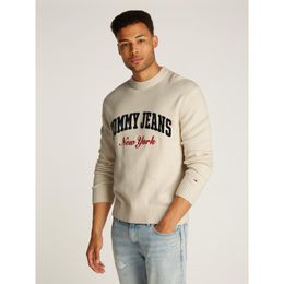 Tommy Jeans Rundhalspullover »TJM REG VARSITY CREW SWEATER EXT« mit großem Logo Newsprint XL XL Pullover von Tommy Jeans