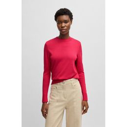 BOSS Orange Strickpullover »Fanikales Premium Damenmode« mit Charm mit BOSS Logo, Säume mit Rollkanten Dark Pink 653 L L Pullover von BOSS Orange...