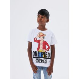 name it T-Shirt »NKMNATE ONEPIECE SS TOP BOX NOOS VDE« Bright White 146 (152) 146 (152) T-Shirt mit coolem One Piece Print für Fans der Serie