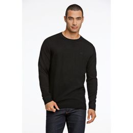 LINDBERGH Rundhalspullover mit Rundhalsausschnitt black L L Pullover von LINDBERGH
