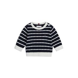 Tommy Hilfiger Strickpullover »TOMMY CABLE SWEATER« mit Zopfmuster Nautical 56 56 Gestreifter Pullover von Tommy Hilfiger