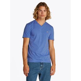 Tommy Jeans T-Shirt »TJM XSLIM JASPE VNECK TEE EXT« in Melange-Optik Tempo Blue Htr 3XL 3XL T-Shirt von Tommy Jeans