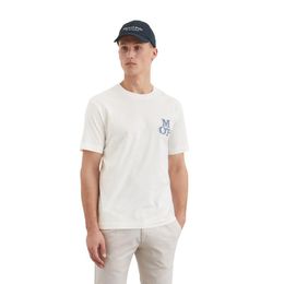 Marc O'Polo MARC O'POLO T-Shirt markantes Logo in 3D-Optik auf der Brust egg white M M Rundhalsshirt von Marc O'Polo