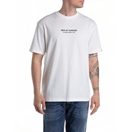 Replay T-Shirt mit großem Backprint natural white 3XL 3XL T-Shirt von Replay