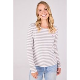 LIEBLINGSSTÜCK LIEBLINGSSTÜCK Sweatshirt »CalistaL« aus reiner Baumwolle light silver 3XL 3XL Shirt mit trendigen Streifen von Lieblingsstück
