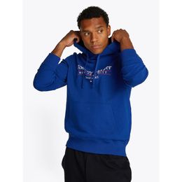 Tommy Hilfiger Hoodie &raquo;HILFIGER CENTER STACK HOODY&laquo;, mit gro&szlig;em mehrfarbigen Print Wedge Blue XXL XXL Sweatshirt von Tommy Hilfiger Menswear