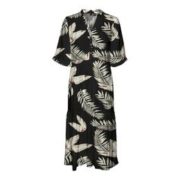 Véro Moda VERO MODA Sommerkleid »VMEASY JOY 2/4 FRL CALF DRESS WVN GA« Black AOP:Fioni L - N-Gr N-Gr L Langes Kleid von Vero Moda