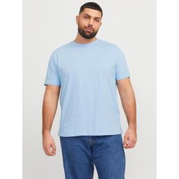 Jack & Jones PlusSize JACK & JONES PLUSSIZE T-Shirt »JJEPAULOS TEE SS CREW NECK NOOS PLS« mit Logo Stickerei Chambray Blue 4XL 4XL T-Shirt von Jack & Jones Plus Size