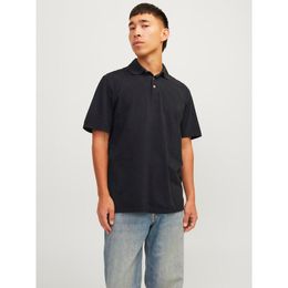 Jack & Jones JACK & JONES Poloshirt &raquo;JPRCCWILLIAM WASH SS POLO SN&laquo; Black L L Poloshirt mit praktischer Knopfleiste