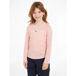 Tommy Hilfiger Langarmshirt &raquo;ESSENTIAL TEE L/S&laquo; mit Logoschriftzug Soft Rose 5 (110) 5 (110) Tommy Hilfiger Langarmshirt f&uuml;r M&auml;dchen