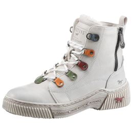 Mustang Shoes Winterboots mit Nieten und bunten Bes&auml;tzen ecru 41 41 Trendiger Winterboots mit Zierrei&szlig;verschluss au&szlig;en