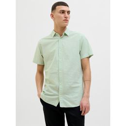 Jack & Jones JACK & JONES Kurzarmhemd »JJEBREEZE SHIRT SS SN« mit Hemdkragen Iceberg Green M - N-Gr N-Gr M Cooles Hemd von Jack & Jones