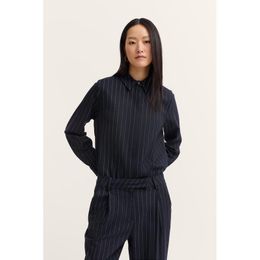 Bugatti Damen Bugatti Langarmbluse &raquo;Stretch-Mix&laquo; mit Nadelstreifen und verdeckter Knopfleiste 46