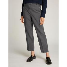 Tommy Hilfiger Webhose &raquo;PUNTO SLIM STRAIGHT PANT&laquo; mit B&uuml;gelfalten, Metalllabel Mid Grey 34 - N-Gr N-Gr 34 Klassische Hose von Tommy Hilfiger