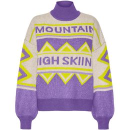 Véro Moda VERO MODA Strickpullover »VMGLAZE LS HIGHNECK PULLOVER GA« lilac Pattern:W BIRCH+SAND VERBENA+SULPHUR SPRING M M Strickpullover von Vero Moda mit...