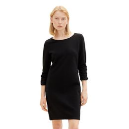 Tom Tailor Denim Jerseykleid mit strukturiertem Material black L (40) - N-Gr N-Gr L (40) Kleid von Tom Tailor