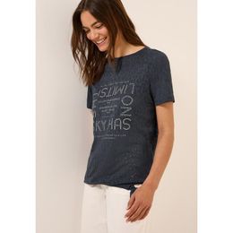 Cecil T-Shirt mit Schmucksteinen volcanic grey XS (36) XS (36) T-Shirt von Cecil