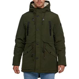 INDICODE Langjacke »INCallen« mit Kapuze Army M M Winterjacke von INDICODE