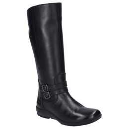 Josef Seibel Stiefel »Charlotte 11« Winterstiefel, Stiefelette, Komfortschuh mit flachem Absatz schwarz 40 40 Stiefel mit zwei Zierschnallen