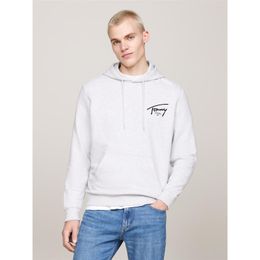 Tommy Jeans Plus Herren Kapuzensweatshirt &raquo;TJM REG ENTRY GRAPHIC HOODIE EXT&laquo;, Gro&szlig;e Gr&ouml;&szlig;en silber 3XL