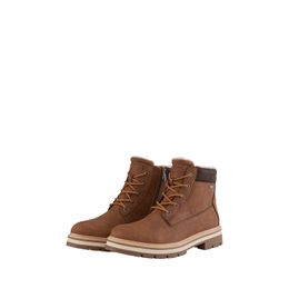 Tom Tailor Herren Wasserdichte Boots mit F&uuml;tterung, braun, Uni, Gr. 42