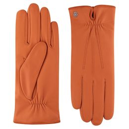 Roeckl Lederhandschuhe 'ANTWERPEN' Damen Größe L orange / mandarine / hellorange