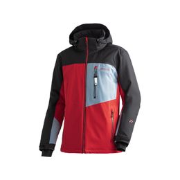 Skijacke Maier Sports "Oravice", Herren, Gr. 56, rot (hellrot), 100% Polyester, hoch geschlossener Ausschnitt, Jacken, Herren Winterjacke mit RV-Taschen und Kapuze, wasserdicht