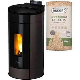 Pelletofen FreePoint "Globe airtight", schwarz (anthrazit), Kaminöfen, 352 W, 230 V