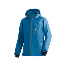 Skijacke Maier Sports "Oravice", Herren, Gr. 50, stahlblau, 100% Polyester, hoch geschlossener Ausschnitt, Jacken, Herren Winterjacke mit RV-Taschen und Kapuze, wasserdicht