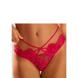 String Lascana, Damen, Gr. 48/50, pink, Microtouch, Obermaterial: 100% Polyamid, körpernah, Unterhosen, mit aufregender Bänder-Optik