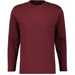 Longshirt Ragman, Herren, Gr. 102, rot (barolo, 684), Baumwolle, Rundhals, Shirts