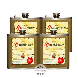 Fein-Brennerei Prinz Prinz Flachmann 4er Set Hausschnaps (34 % vol 0,8 Liter)