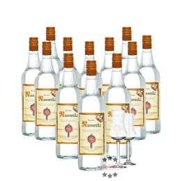 Fein-Brennerei Prinz 12 x Prinz Nusserla + 2 gratis Schnapskelche (34 % Vol. 12 Liter)