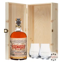 Geschenk-Set Don Papa Rum in Holzkiste (40 % Vol. 0,7 Liter)
