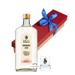 Bergbrennerei L&ouml;wen L&ouml;wen Geschenk-Set Wiesen-Lik&ouml;r & Stamperl (22 % Vol. 0,5 Liter)