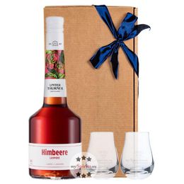 Unterthurner Privatbrennerei Unterthurner Geschenkset Waldhimbeer-Lik&ouml;r + 2 x Lik&ouml;r-Glas (28 % Vol. 0,7 Liter)