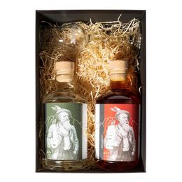 Dolomiti Alpenfeinkost Dolomiti Geschenkset Gin & Rum + 1 Glas (42 % Vol. 1 Liter)