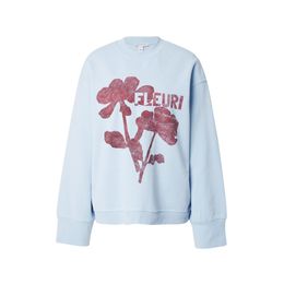 Topshop Sweatshirt 'Gaby' Damen Gr&ouml;&szlig;e XS hellblau / bordeaux