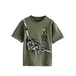 next T-Shirt Jungen Gr&ouml;&szlig;e 104 khaki / apfel / schwarz