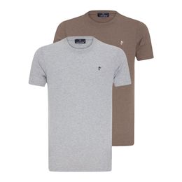 Jacey Quinn Shirt Herren Gr&ouml;&szlig;e L braun / graumeliert