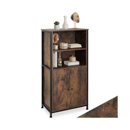 TecTake&reg; Highboard, Industrial Style, 2 offene F&auml;cher mit Deckplatte, mit h&ouml;henverstellbaren F&uuml;&szlig;en, 60 x 38 x 125 cm