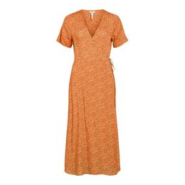 Object Kleid 'EMA ELISE' Damen Größe 42 orange / schwarz / weiß Winterkleid