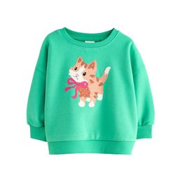 next Sweatshirt M&auml;dchen Gr&ouml;&szlig;e 86 gr&uuml;n / cyclam / hummer / wei&szlig;