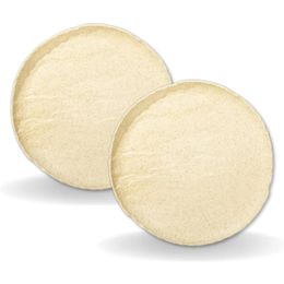 Gro&szlig;es Sandstein-Teller-Set 28 cm, 2er-Set, rund, beige &ndash; SANDSTONE Kollektion WILMAX