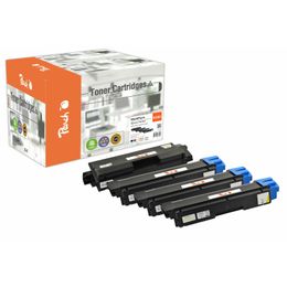 Peach K580 4 Toner (bk, c/m/y) ersetzt Kyocera TK-580 f&uuml;r z.B. Kyocera ECOSYS P 6021 cdn, Kyocera FSC 5150 DN (wiederaufbereitet)