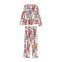 next Pyjama Damen Gr&ouml;&szlig;e XXL/XXXL ecru / gr&uuml;n / hellpink / rot Winterkleid