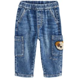 next Jeans Jungen Gr&ouml;&szlig;e 92 blue denim / karamell / cappuccino / schwarz